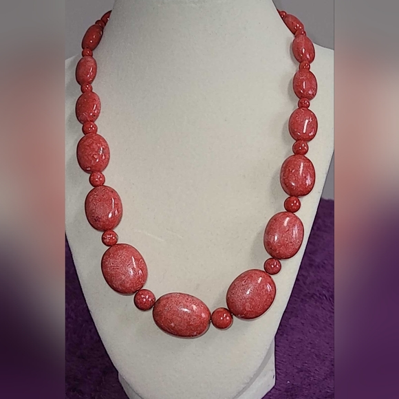 Jay King | Jewelry | Rare Jay King Red Coral Stone Bead 8 Inch Sterling ...